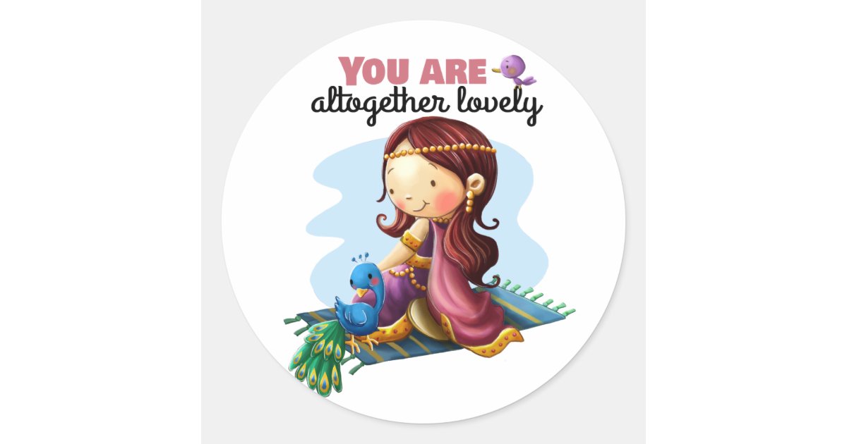 Queen Esther Bible girl sticker page | Zazzle