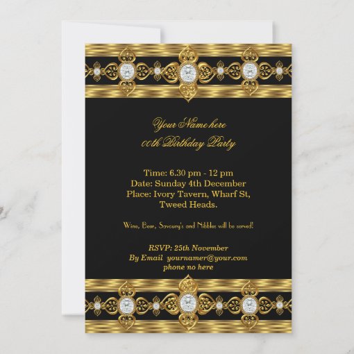 Queen King Prince Royal Gold Diamond Crown Party Invitation | Zazzle