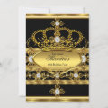 Queen King Prince Royal Gold Diamond Crown Party Invitation | Zazzle