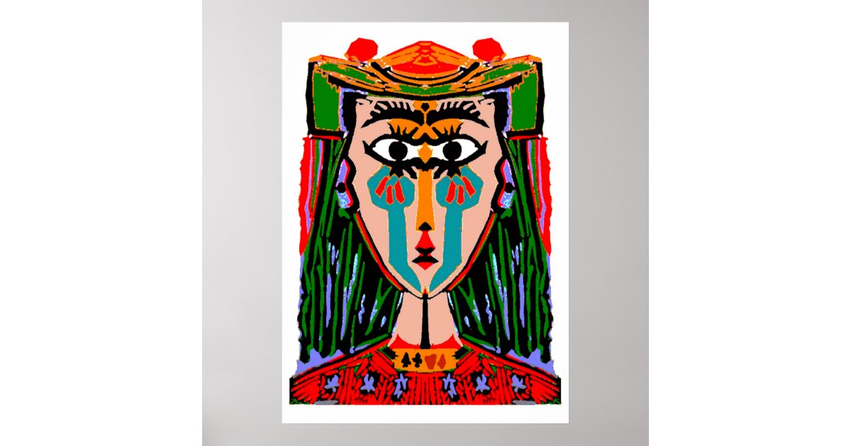 Queen of Cards Abstract Poster | Zazzle