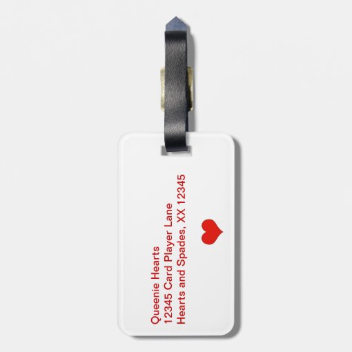 Queen of Hearts Card Luggage Tag | Zazzle