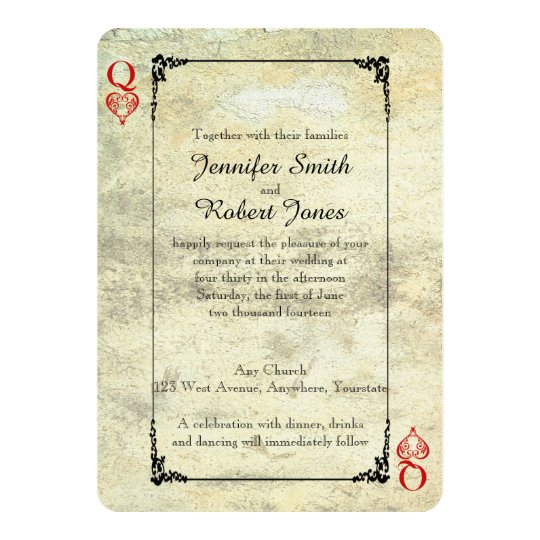 Queen of Hearts Wedding Invitation | Zazzle.com