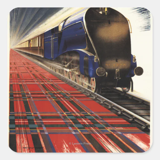 Queen of Scots Pullman Train Square Sticker | Zazzle