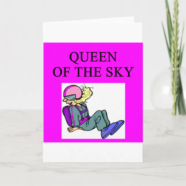 queen of skydiving sky diver card | Zazzle