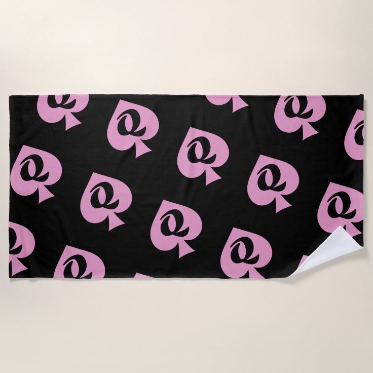 Queen Of Spades Beach Towel Zazzle