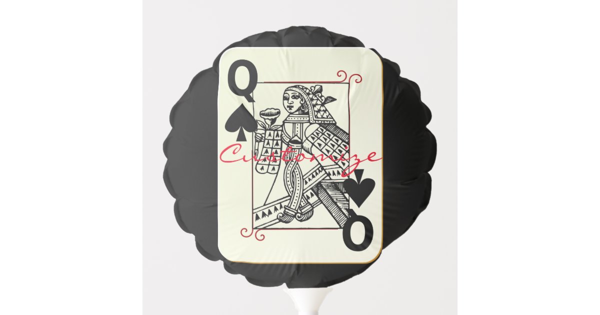 Queen of Spades Black Thunder_Cove Balloon | Zazzle