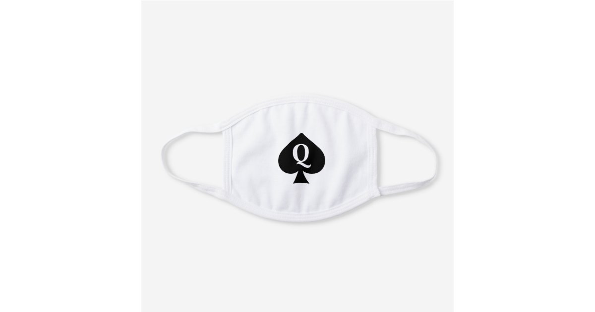 Queen of Spades Face Mask | Zazzle