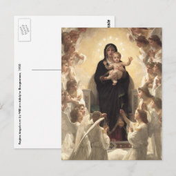 Queen of the Angels Regina Angelorum by Bouguereau Postcard | Zazzle