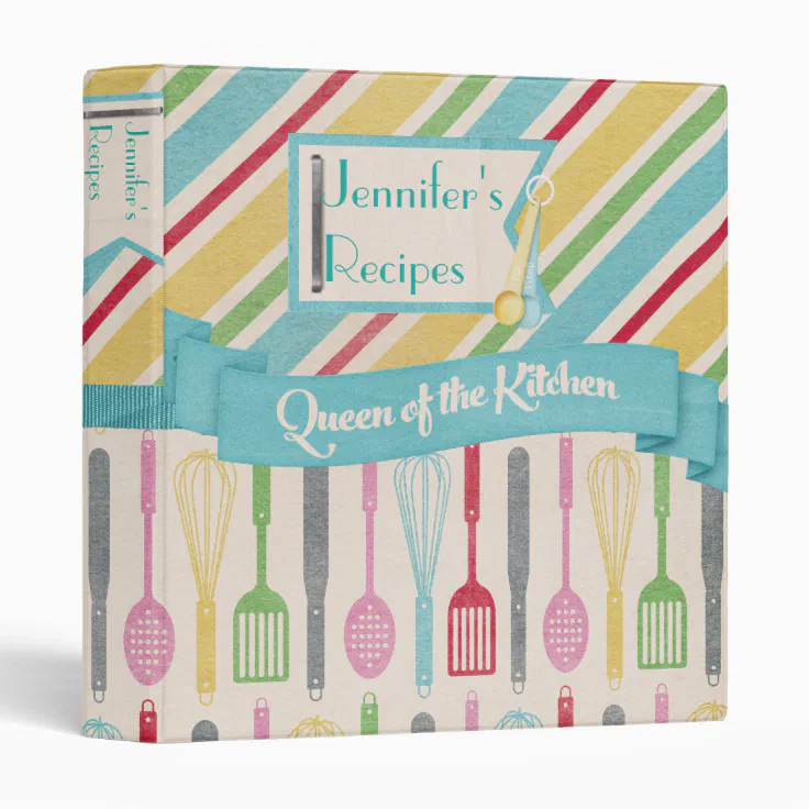 Queen Of The Kitchen Recipe Binder | Zazzle