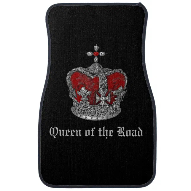Queen of the Road Royal Crown Car Mats | Zazzle