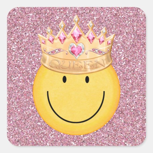 Queen Smiley Face Sticker - SRF | Zazzle