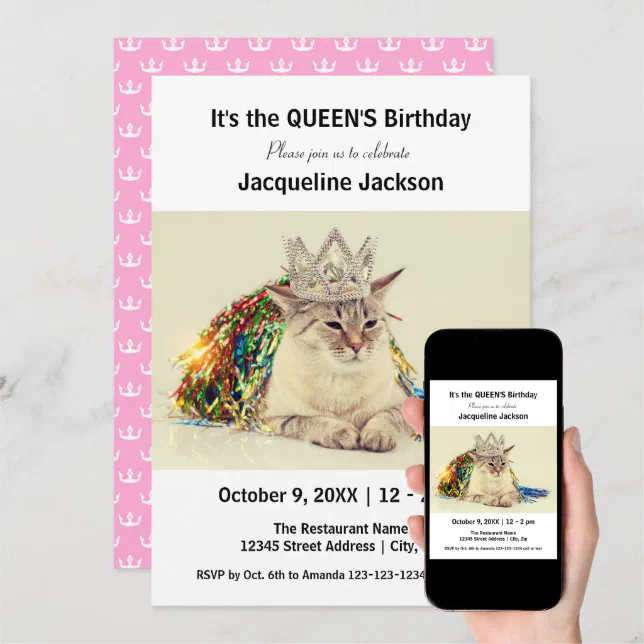Queen's Birthday - Birthday Invitation | Zazzle