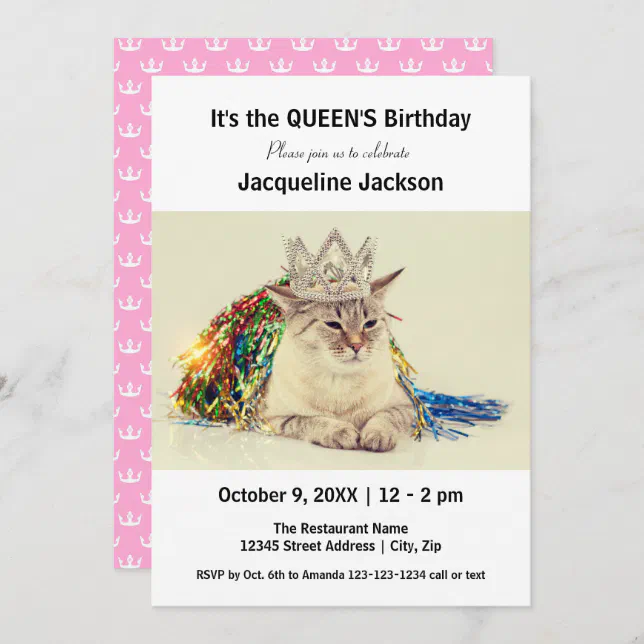 Queen's Birthday - Birthday Invitation | Zazzle