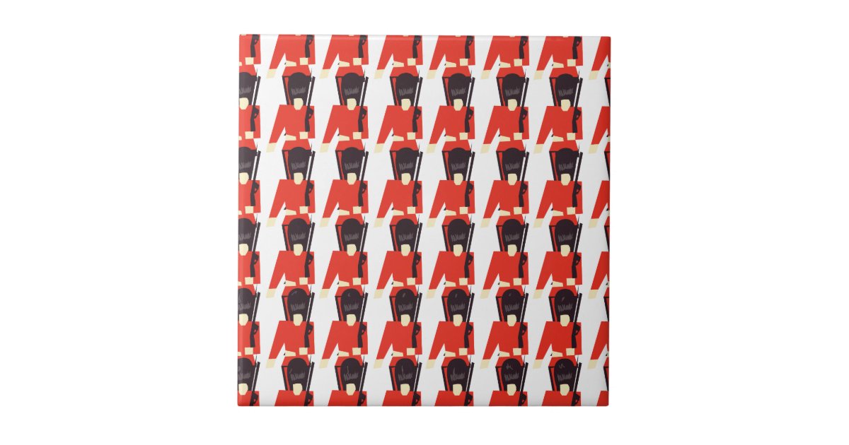 Queens Guard Soldiers Pattern Ceramic Tile | Zazzle