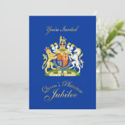Queen's Platnium Jubilee Party Invitation | Zazzle