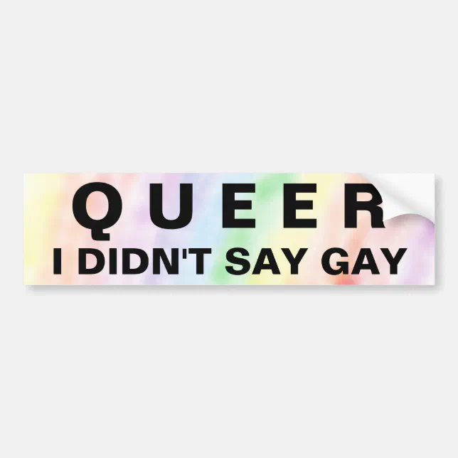 QUEER BUMPER STICKER | Zazzle