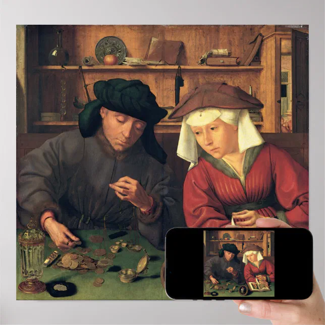 Quentin Massys - The Money Lenders Poster | Zazzle