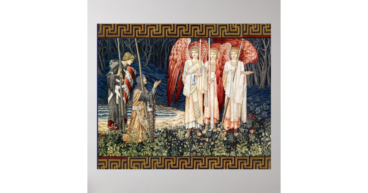 Quest for Holy Grail,Vision of Angels to Perceval Poster | Zazzle