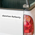 Question Authority Bumper Sticker | Zazzle