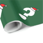 Question mark Christmas Santa hat wrapping paper | Zazzle