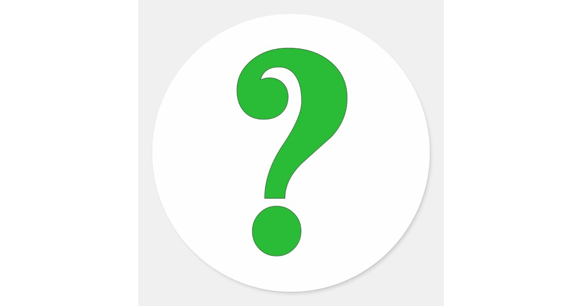 Question mark classic round sticker | Zazzle