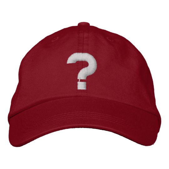 question mark embroidered baseball cap | Zazzle.com