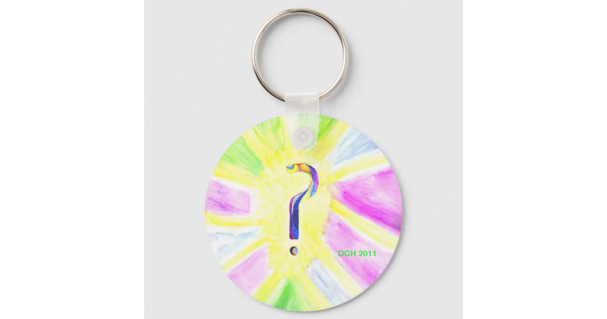 Question Mark key chain | Zazzle