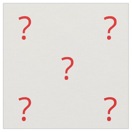Rainbow Question Mark Fabric | Zazzle