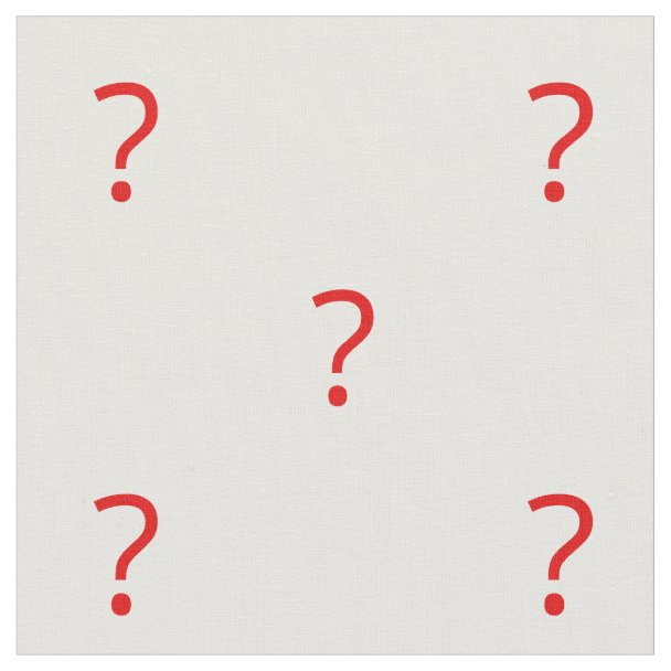 Rainbow Question Mark Fabric | Zazzle