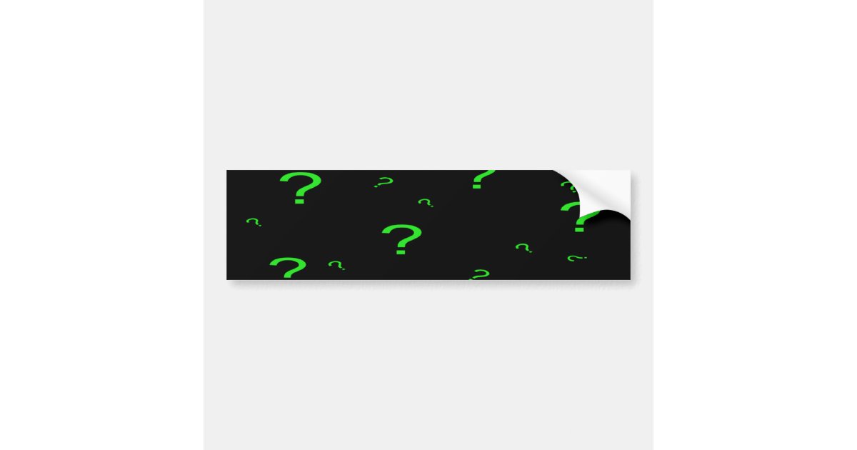 Question Marks Bumper Sticker | Zazzle