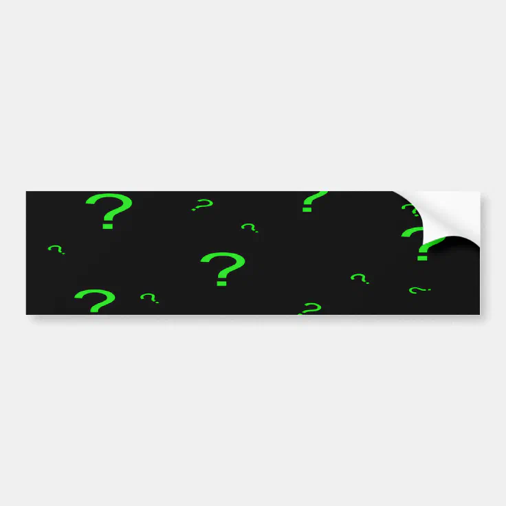 Question Marks Bumper Sticker | Zazzle
