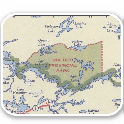 Quetico Provincial Park Map Sticker | Zazzle