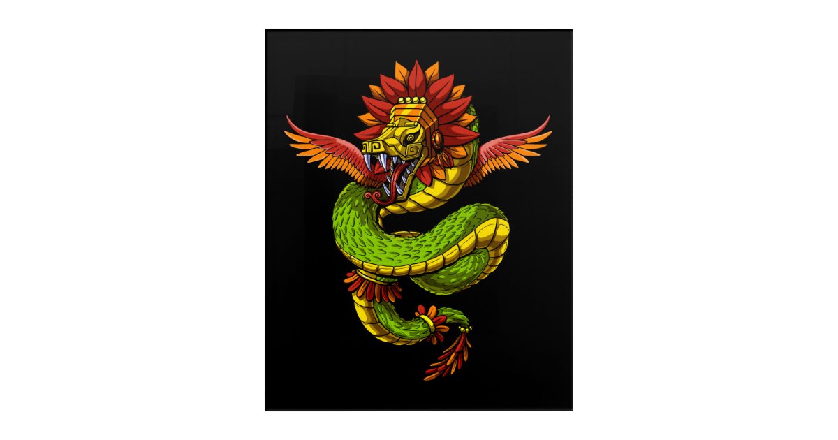 Quetzalcoatl Aztec God Acrylic Print | Zazzle