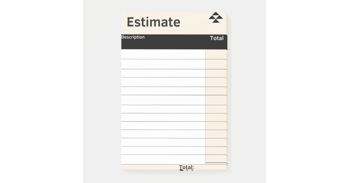 Quick Estimate Sheet Notes | Zazzle