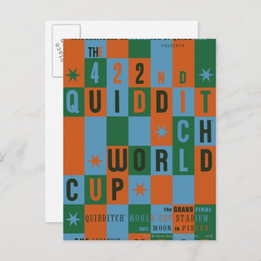 QUIDDITCH™ World Cup Checkerboard Poster Postcard | Zazzle