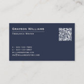 Quill Freelance Writer QR Code Business Card | Zazzle