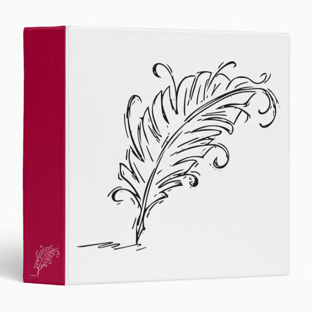 Quill Pen 3-Ring Binder | Zazzle