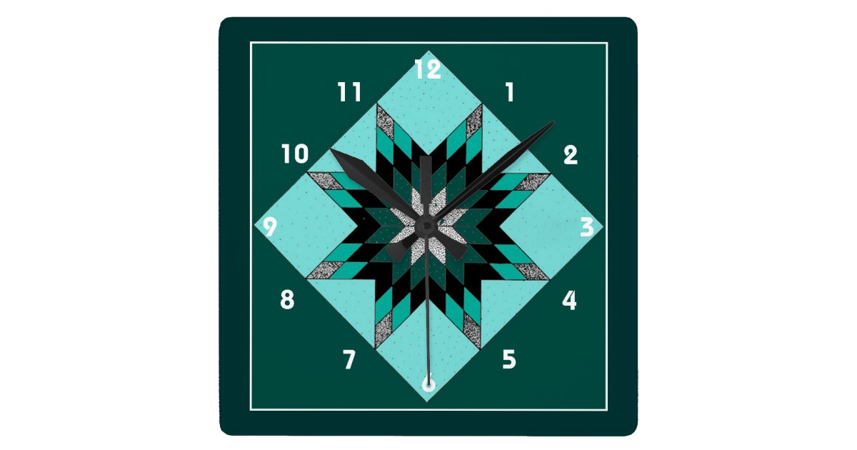 Quilt Block Clock | Zazzle.com