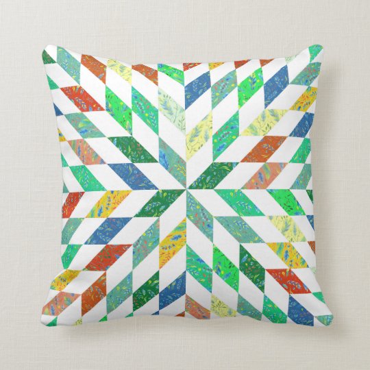 Quilt Pattern Throw Pillow | Zazzle.com