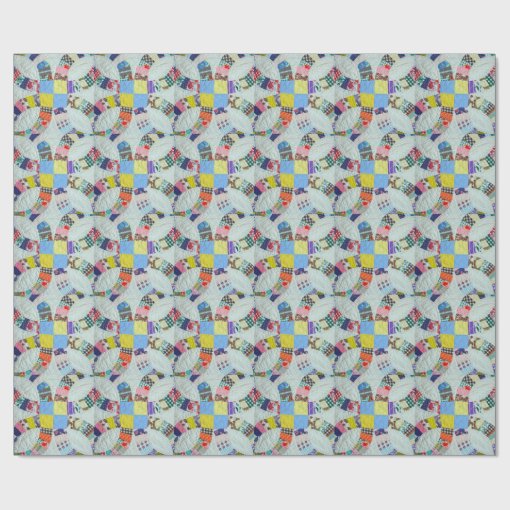 Quilt pattern wrapping paper | Zazzle
