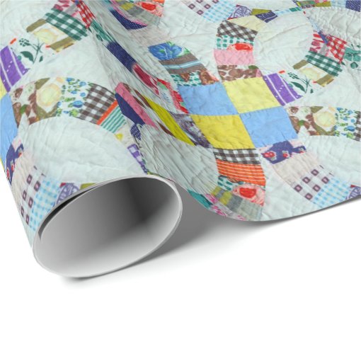 Quilt pattern wrapping paper | Zazzle
