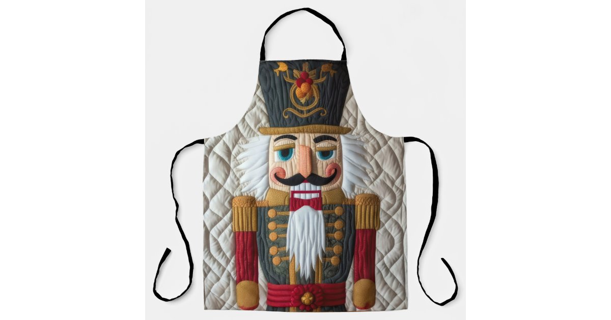 Quilted Christmas Nutcracker Apron | Zazzle