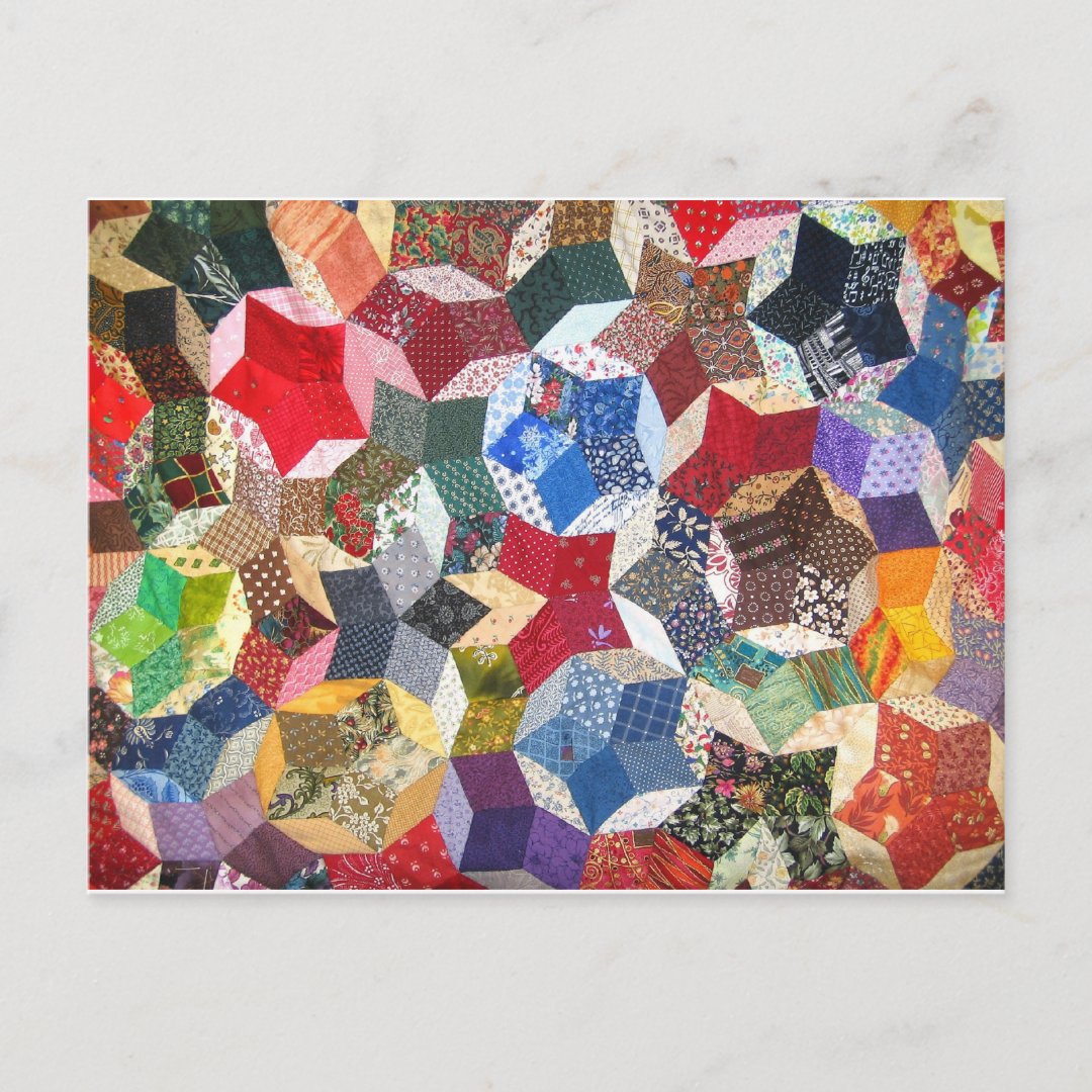 Quilted Stars Postcard | Zazzle