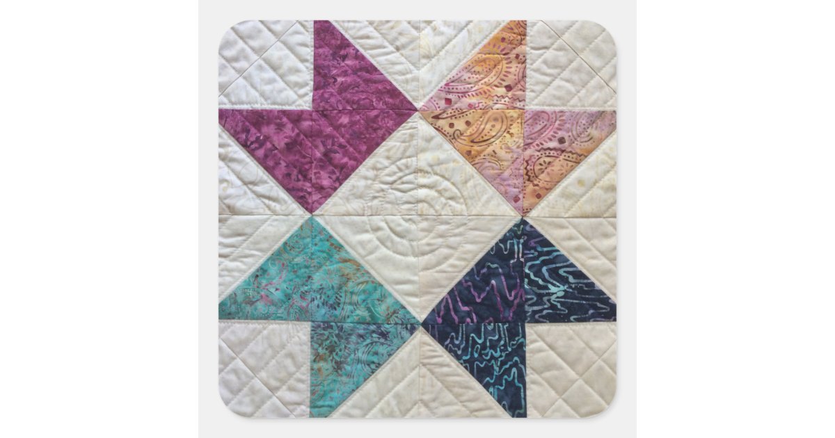 Quilted Sticker | Zazzle