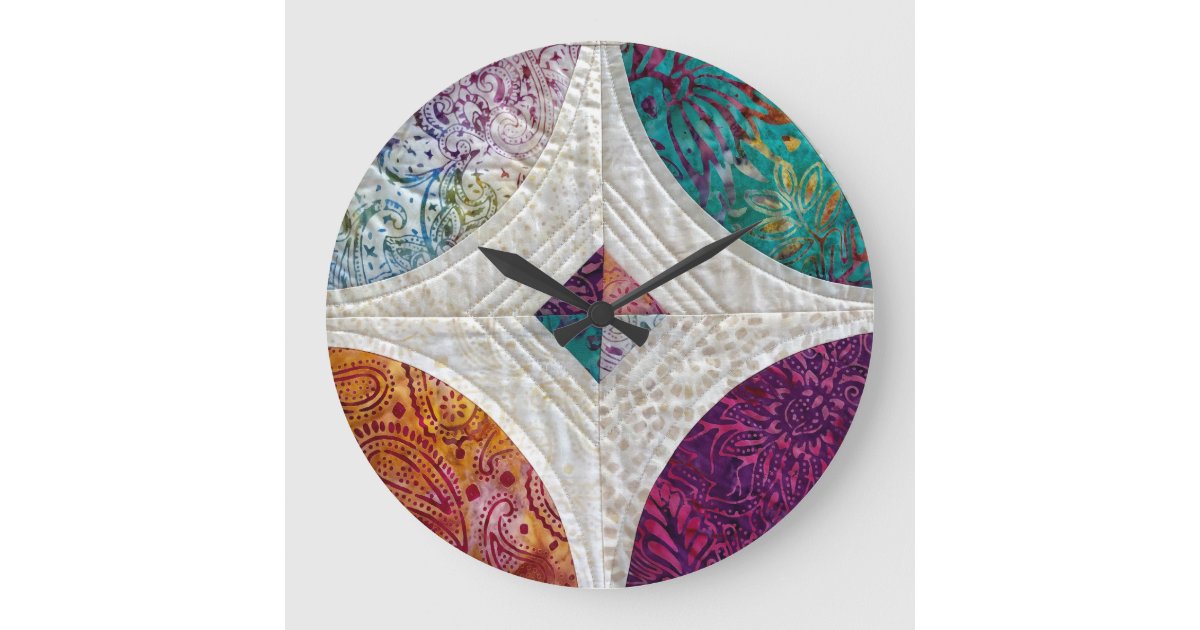 Quilted Wall Clock | Zazzle