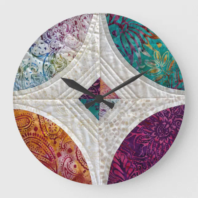 Quilted Wall Clock | Zazzle
