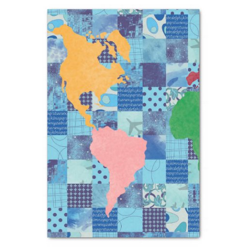 Quilted World Tissue Paper | Zazzle
