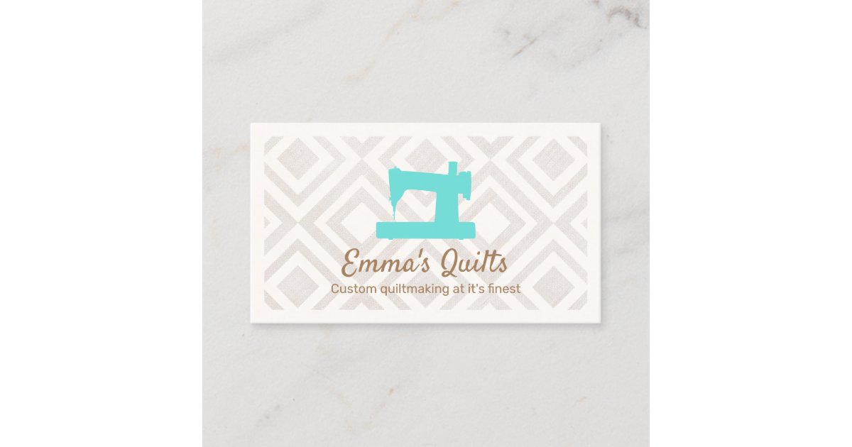 Quilter Quilting Sewing Machine Calling Card | Zazzle