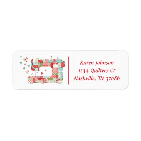 Quilter Sewing Machine Address Labels | Zazzle.com