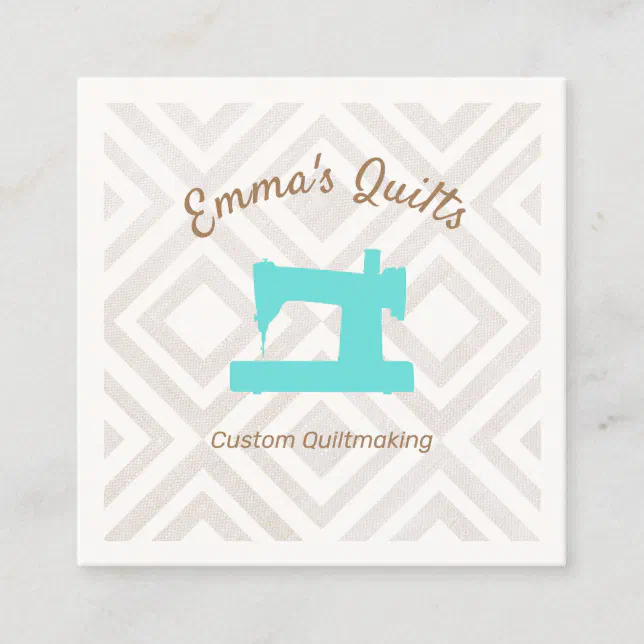 Quilter Sewing machine Calling Card | Zazzle